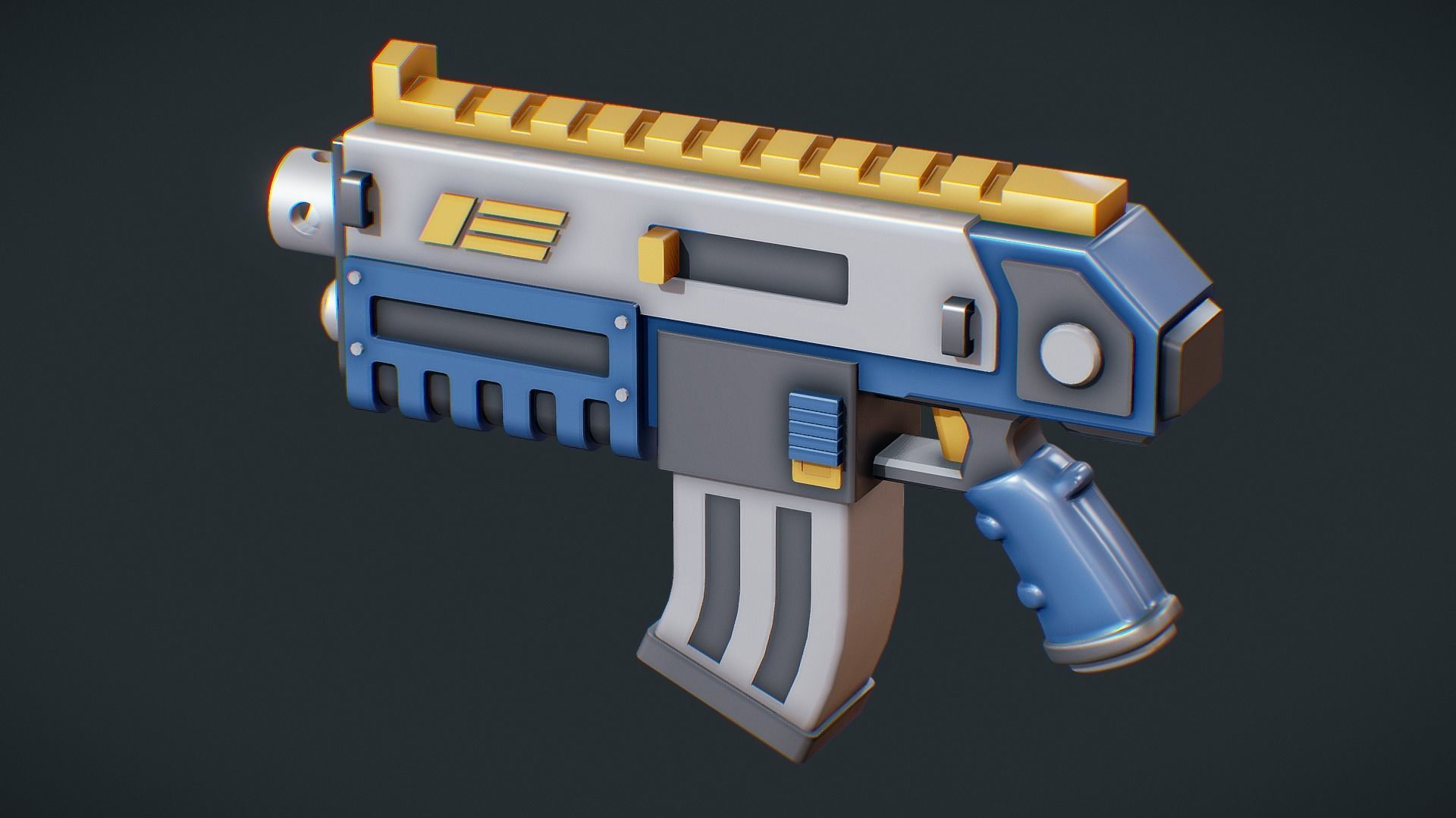 Simple Cartoon Assault Rifle 3D model | CGTrader