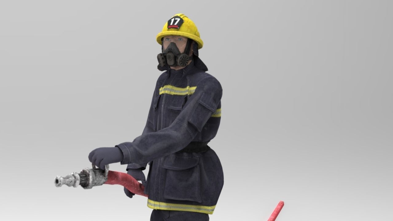 FIREFIGHTER 3D model | CGTrader