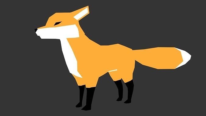3D model low-poly fox VR / AR / low-poly | CGTrader