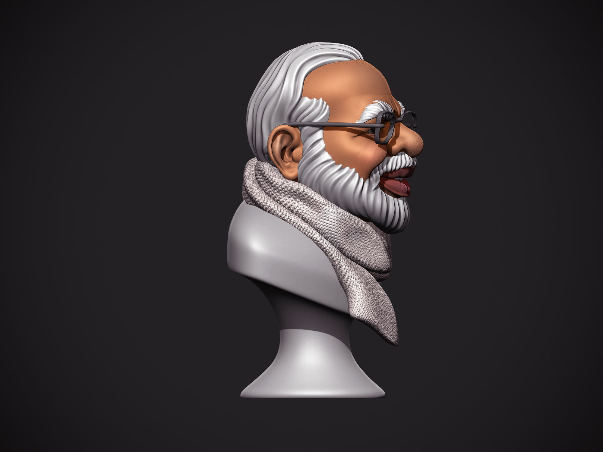 PM Modi Cartoon Bust 3D model 3D printable | CGTrader