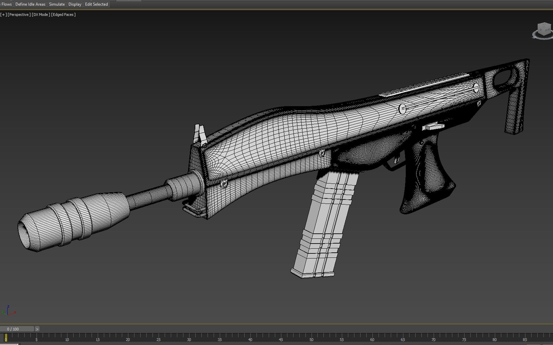 3D model MK-87 Concept rifle gun VR / AR / low-poly | CGTrader