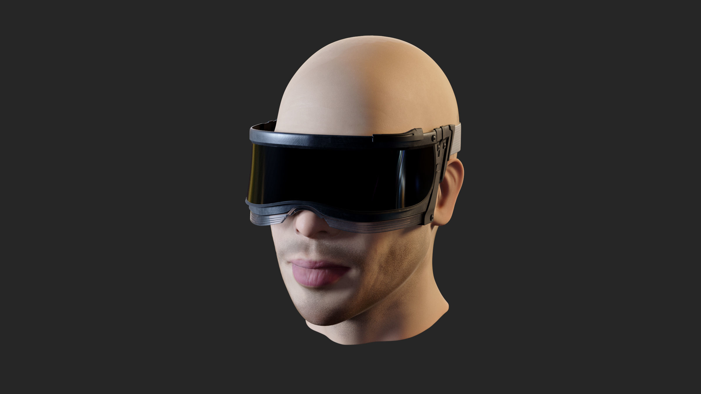 Futuristic scifi cyberpunk goggles - head not included 3D model | CGTrader