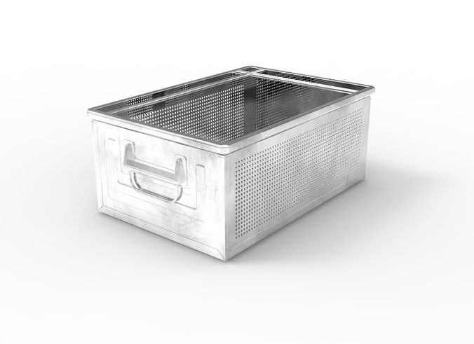 Stackable Steel Box 3D model | CGTrader