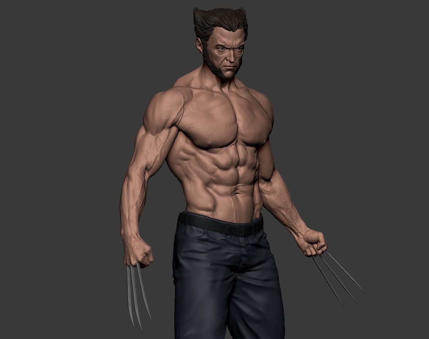 Hugh Jackman Wolverine Logan 3d print model 3D model 3D printable ...