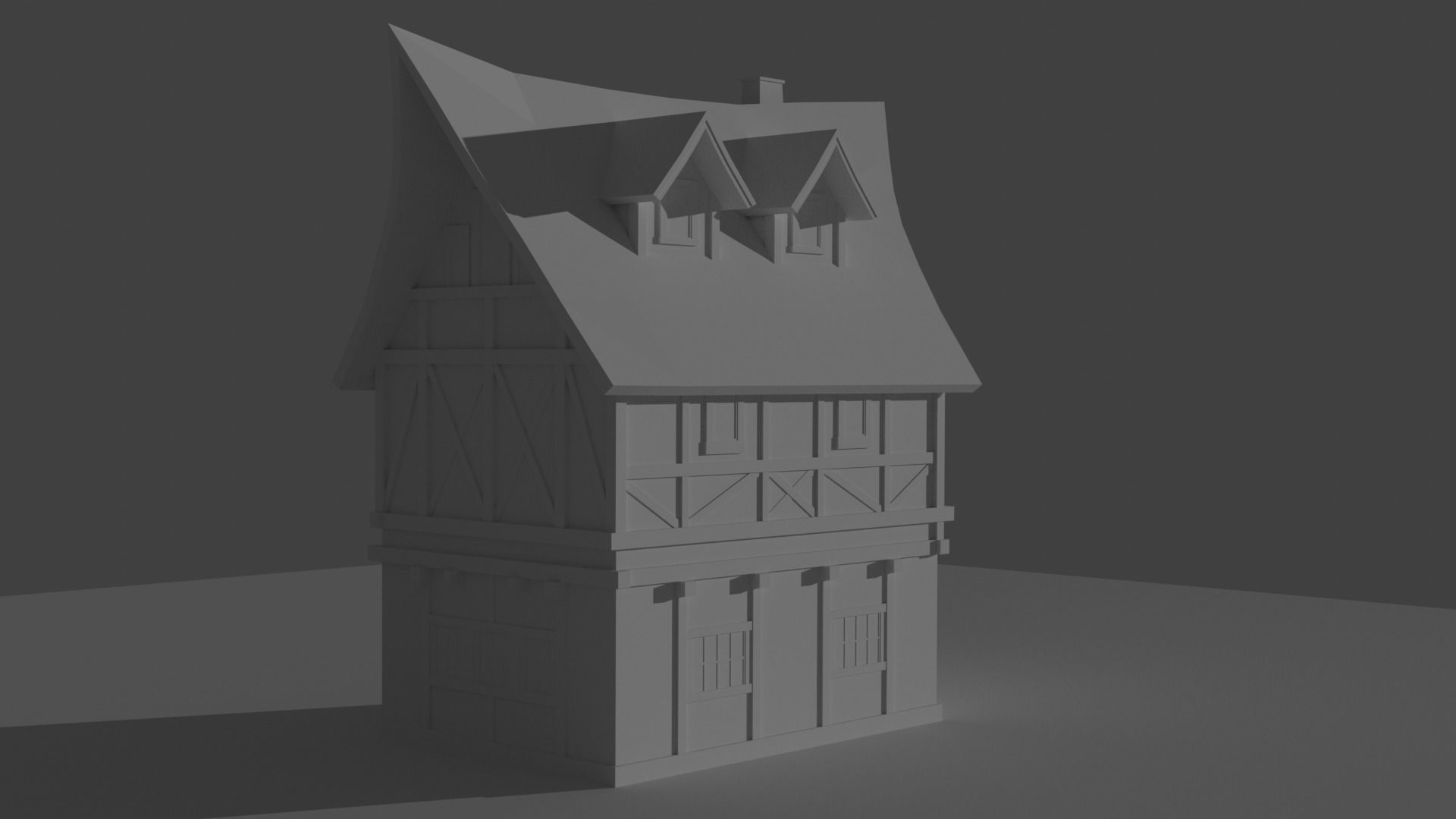 Medieval House Blender 3D Model free 3D model | CGTrader