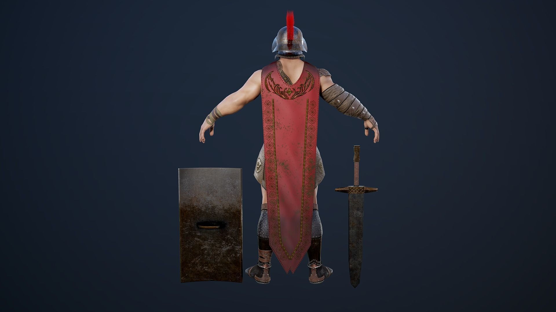 3D model Gladiator VR / AR / low-poly rigged animated | CGTrader