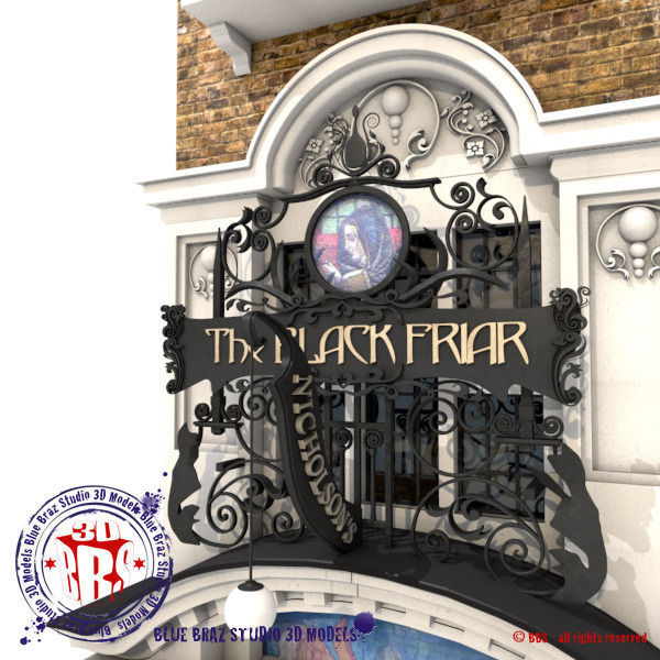 English Pub 3D model | CGTrader