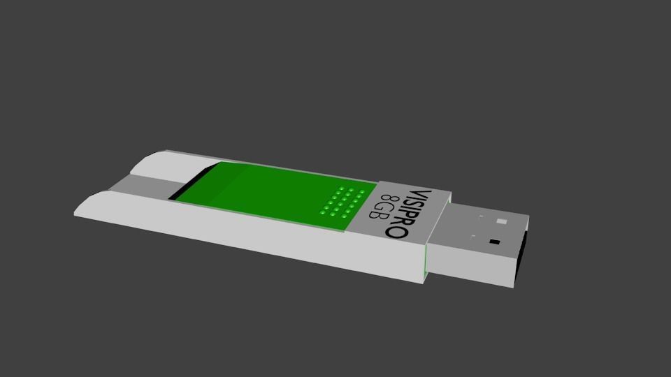 USB Generic Flashdisk 3D model | CGTrader