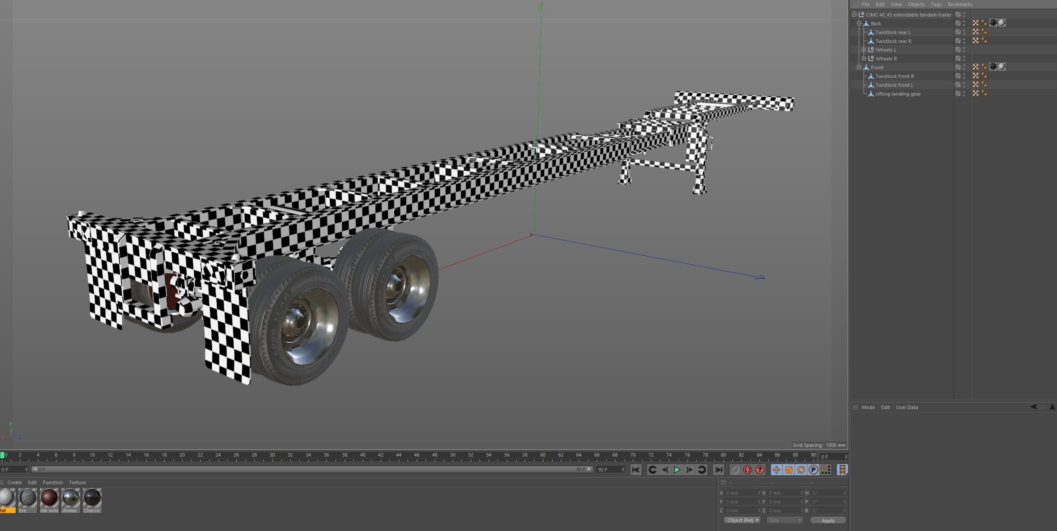 3D model Extendable tandem trailer VR / AR / low-poly | CGTrader