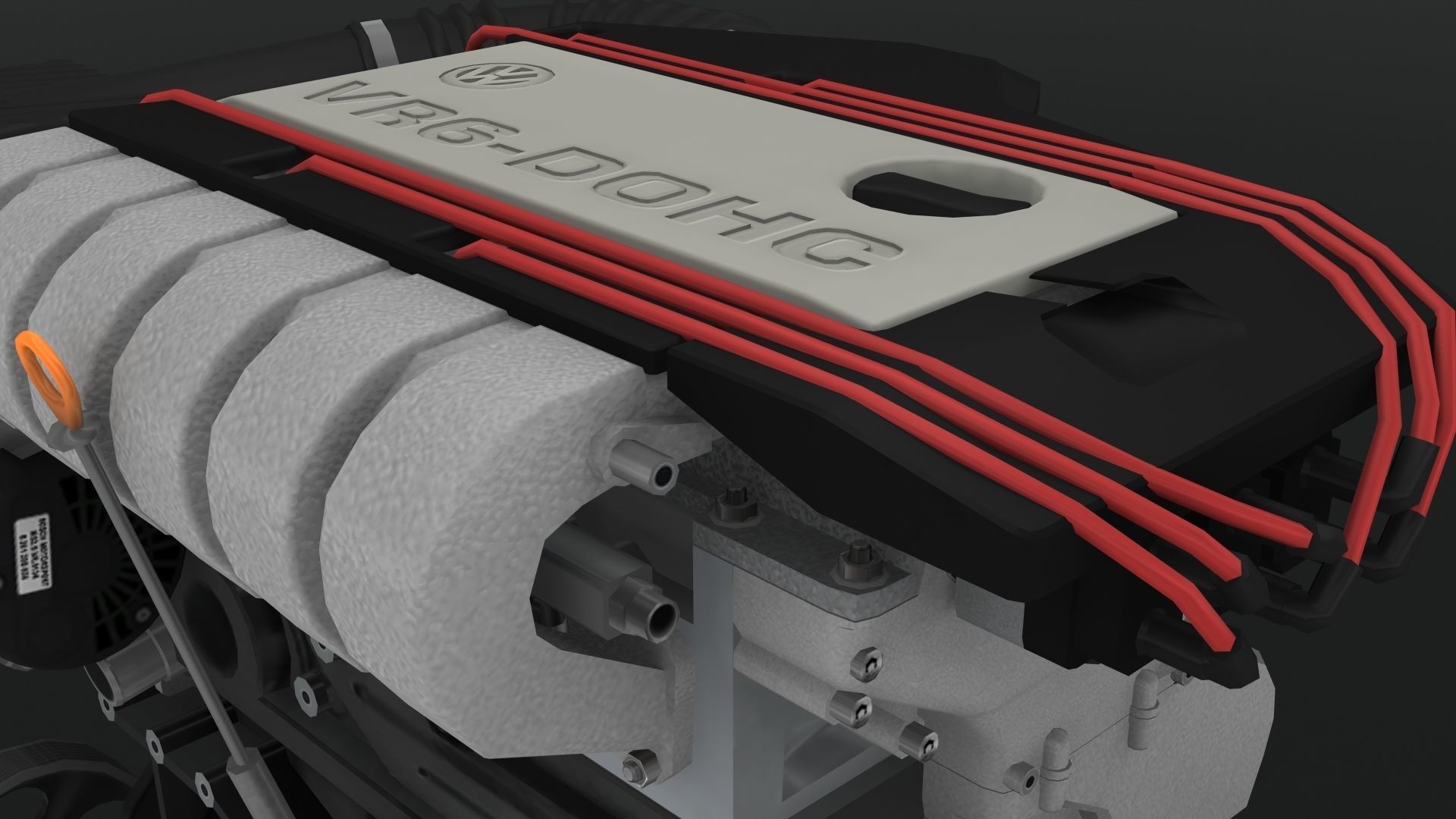 3D model Volkswagen Corrado VR6 12v engine VR / AR / low-poly | CGTrader