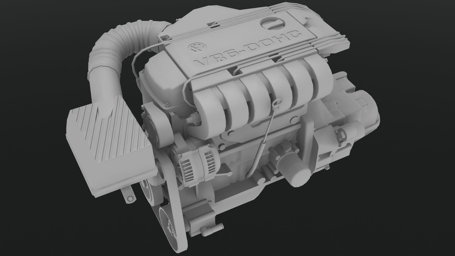 3D model Volkswagen Corrado VR6 12v engine VR / AR / low-poly | CGTrader