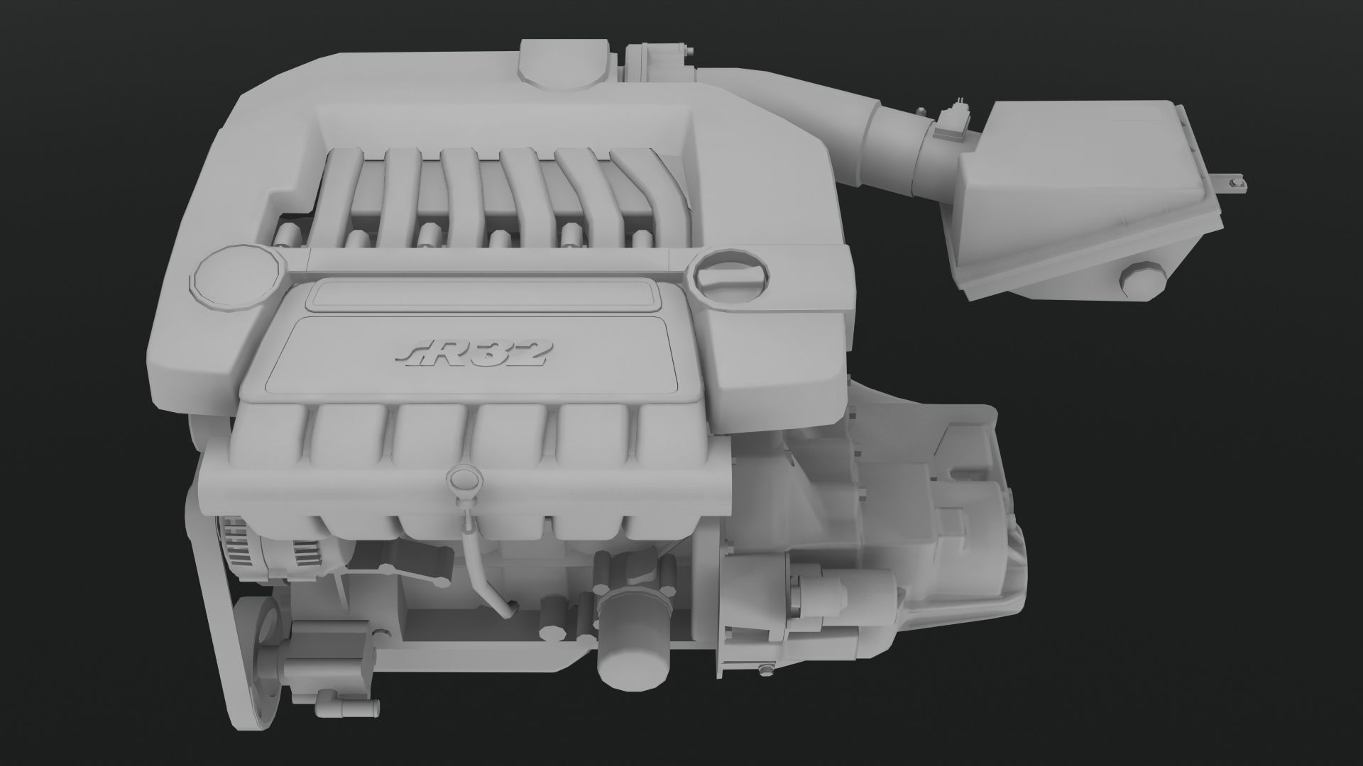 3D model Volkswagen Golf R32 VR6 24v engine VR / AR / low-poly | CGTrader