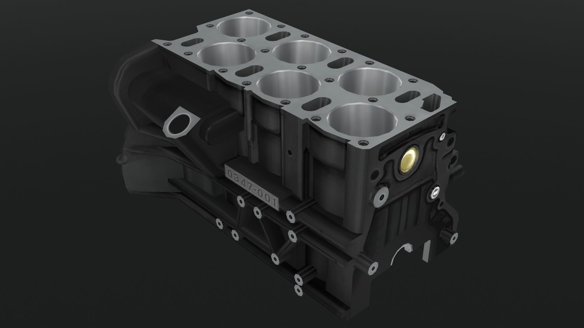 3D model Volkswagen Golf R32 VR6 24v engine VR / AR / low-poly | CGTrader