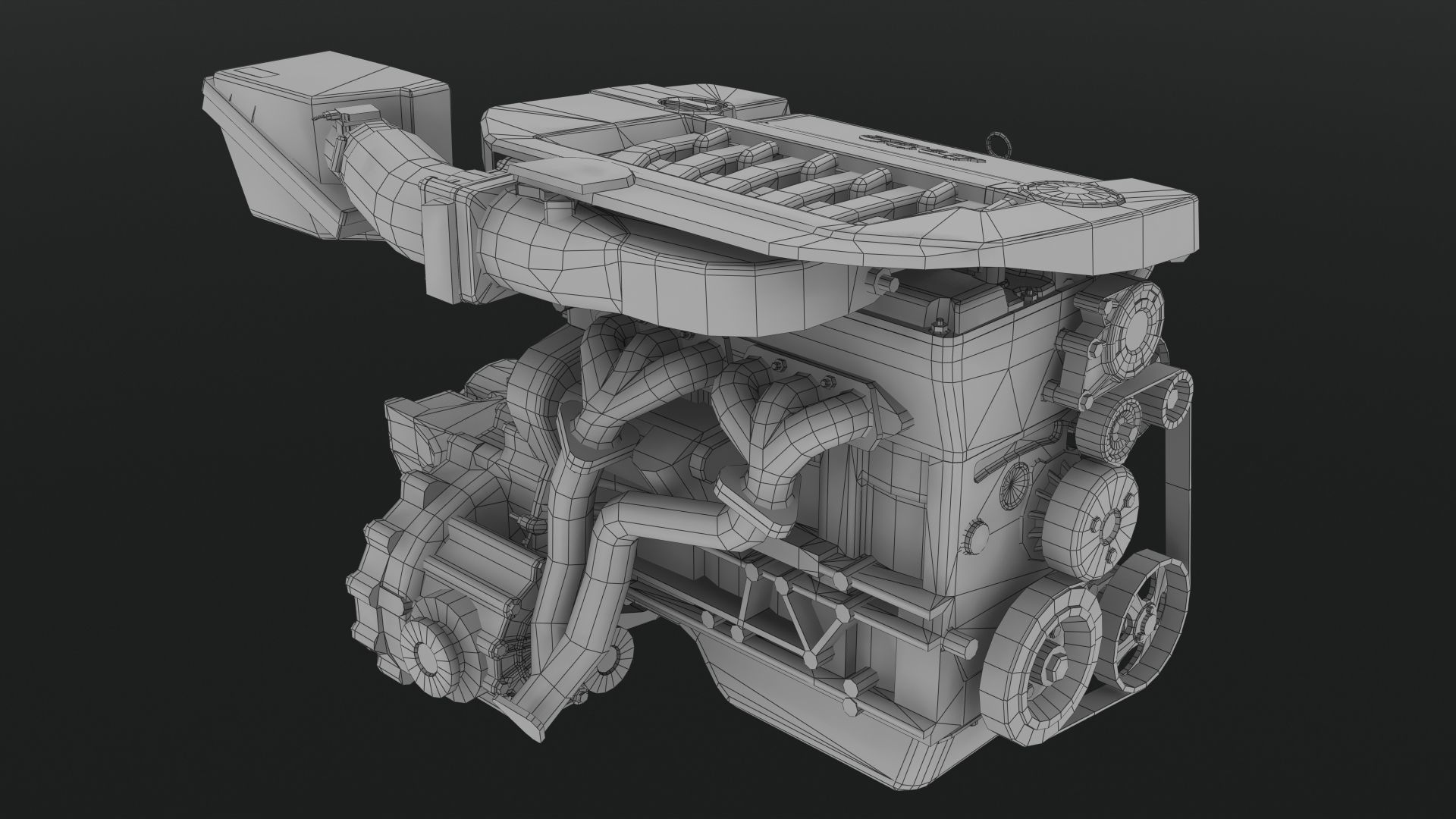 3D model Volkswagen Golf R32 VR6 24v engine VR / AR / low-poly | CGTrader