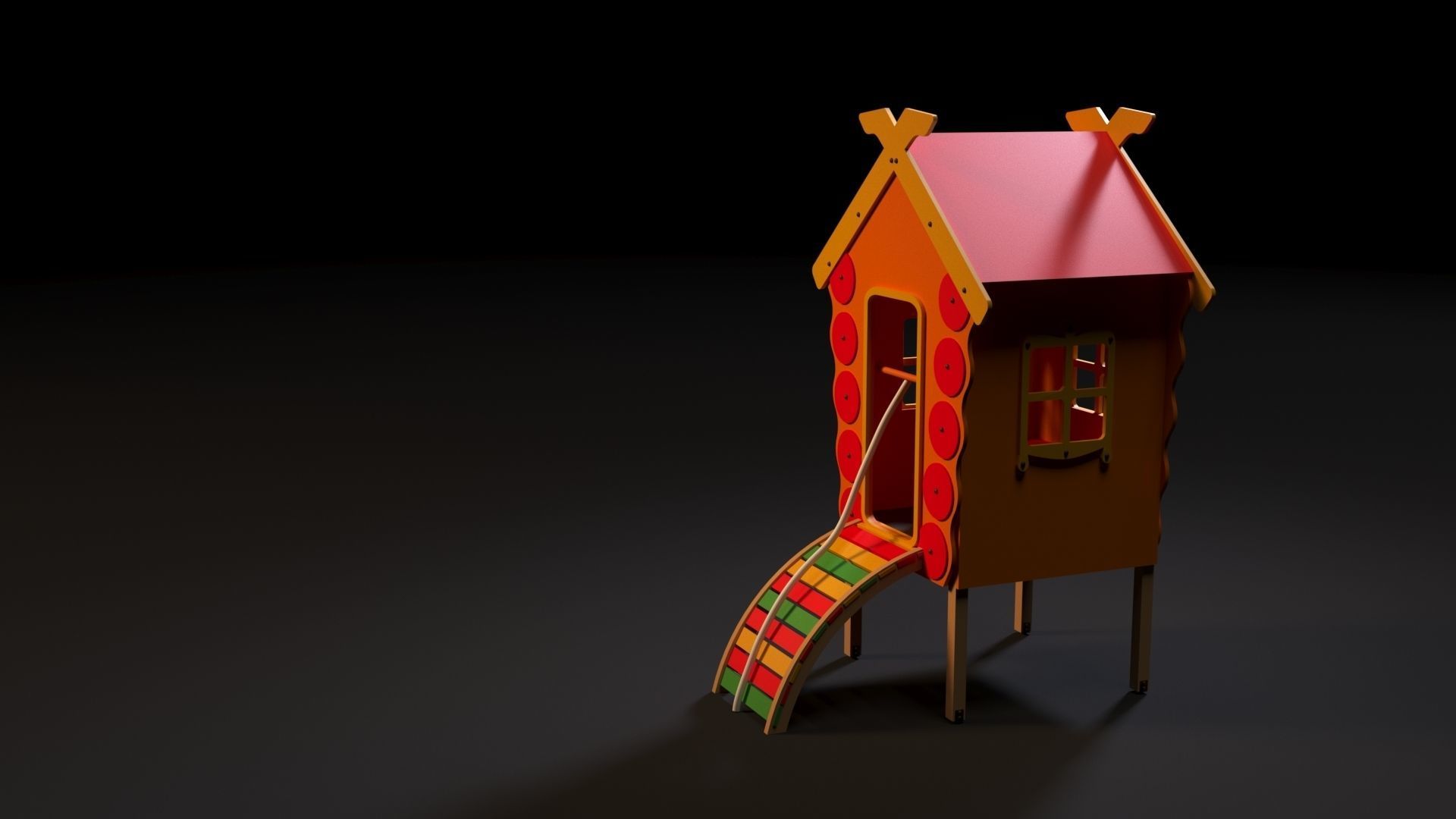 Game house on legs 3D model | CGTrader