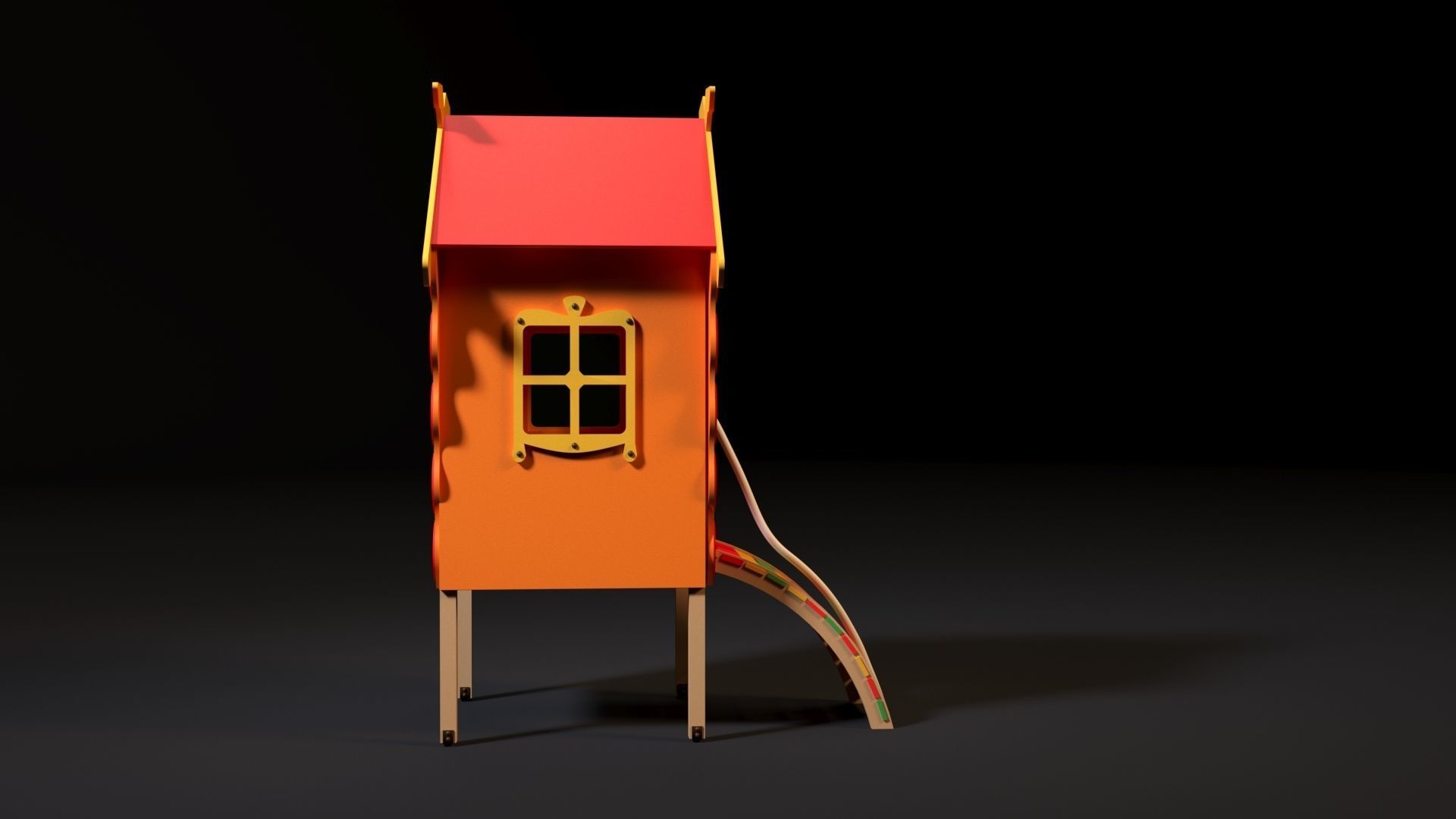 Game house on legs 3D model | CGTrader