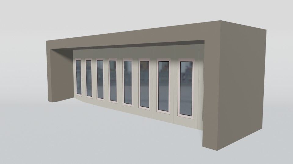 3D model Rigging multi-fold panel door VR / AR / low-poly | CGTrader