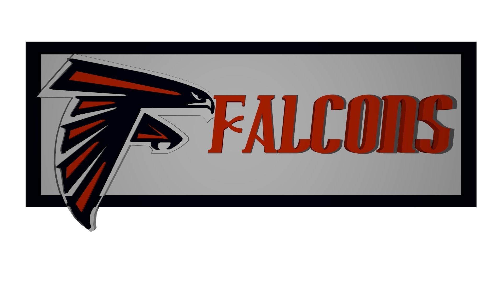 Falcons banner 3D model | CGTrader
