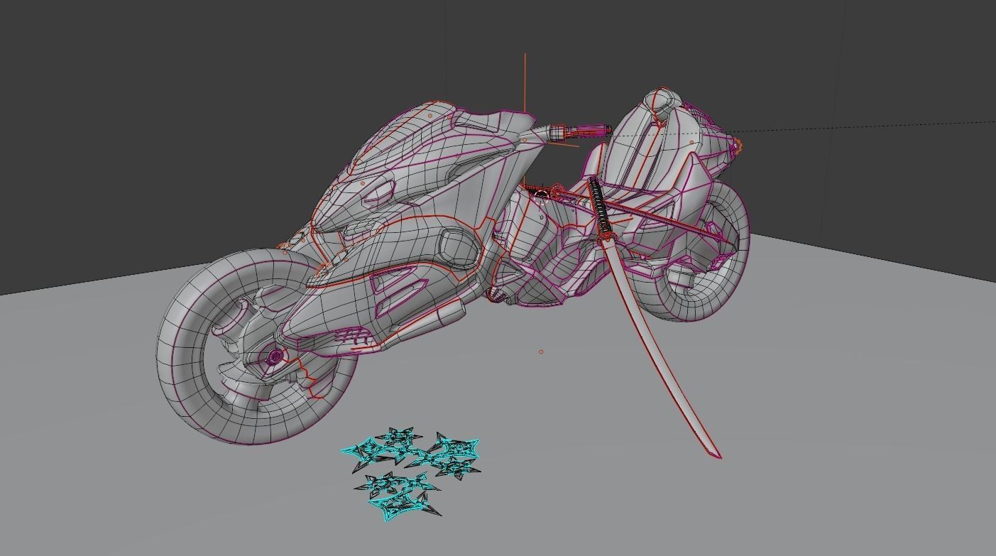 Samurai-Motorcycle motorcycle in video game 3D model | CGTrader