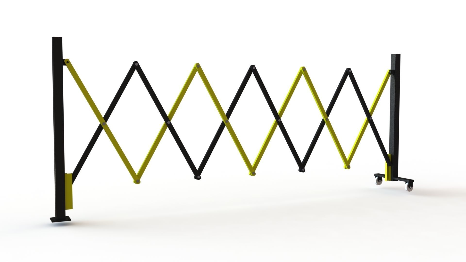 Expandable gate Barrier 3D model animated | CGTrader