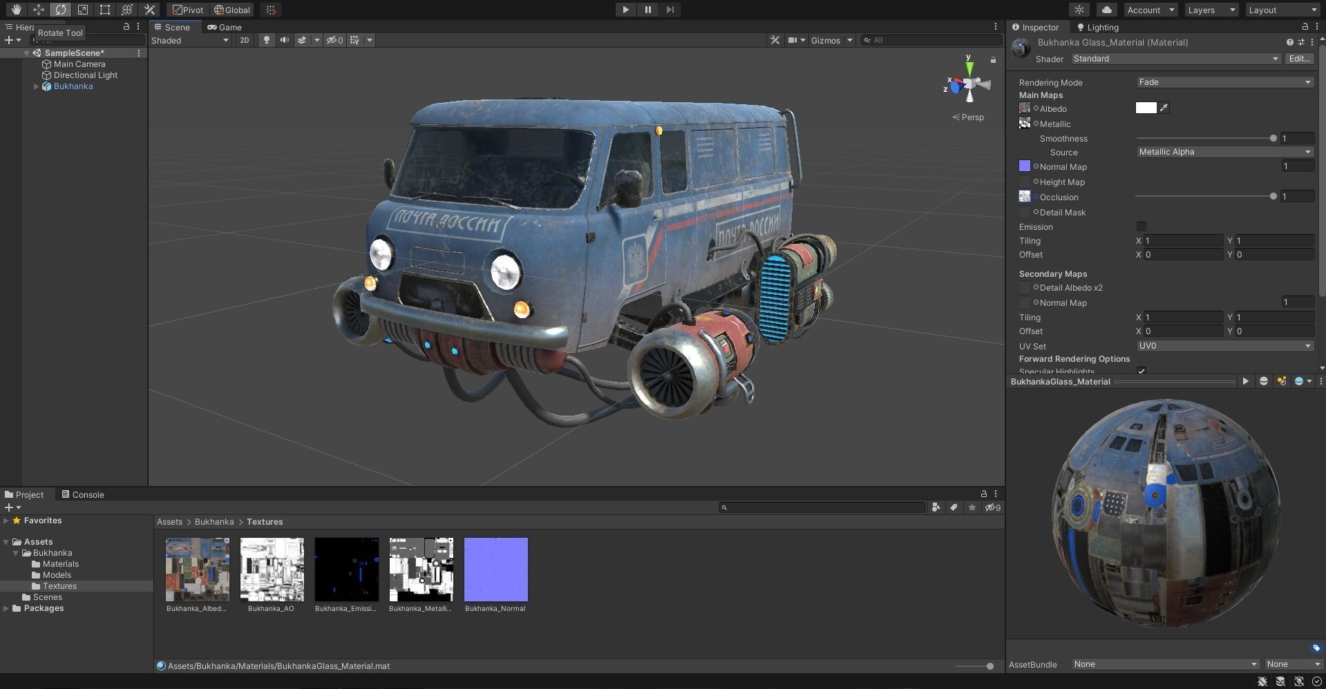 3D model Soviet flying car VR / AR / low-poly rigged animated | CGTrader