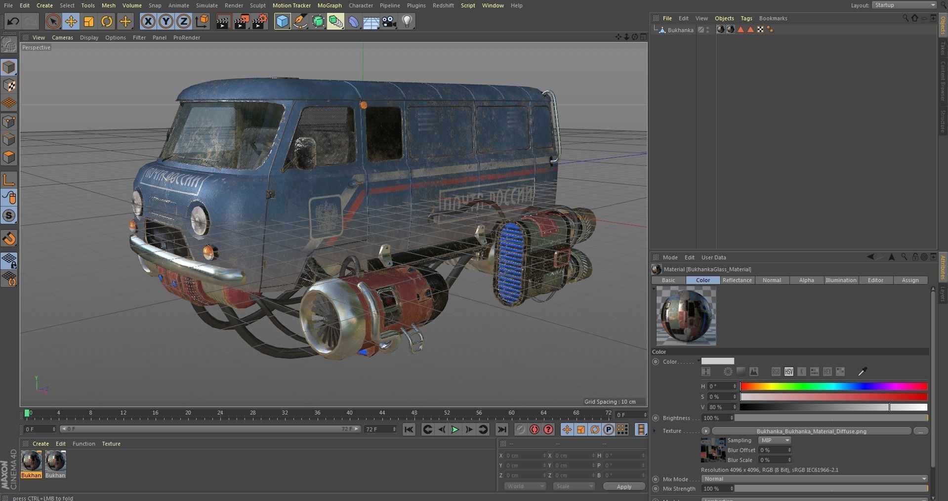 3D model Soviet flying car VR / AR / low-poly rigged animated | CGTrader