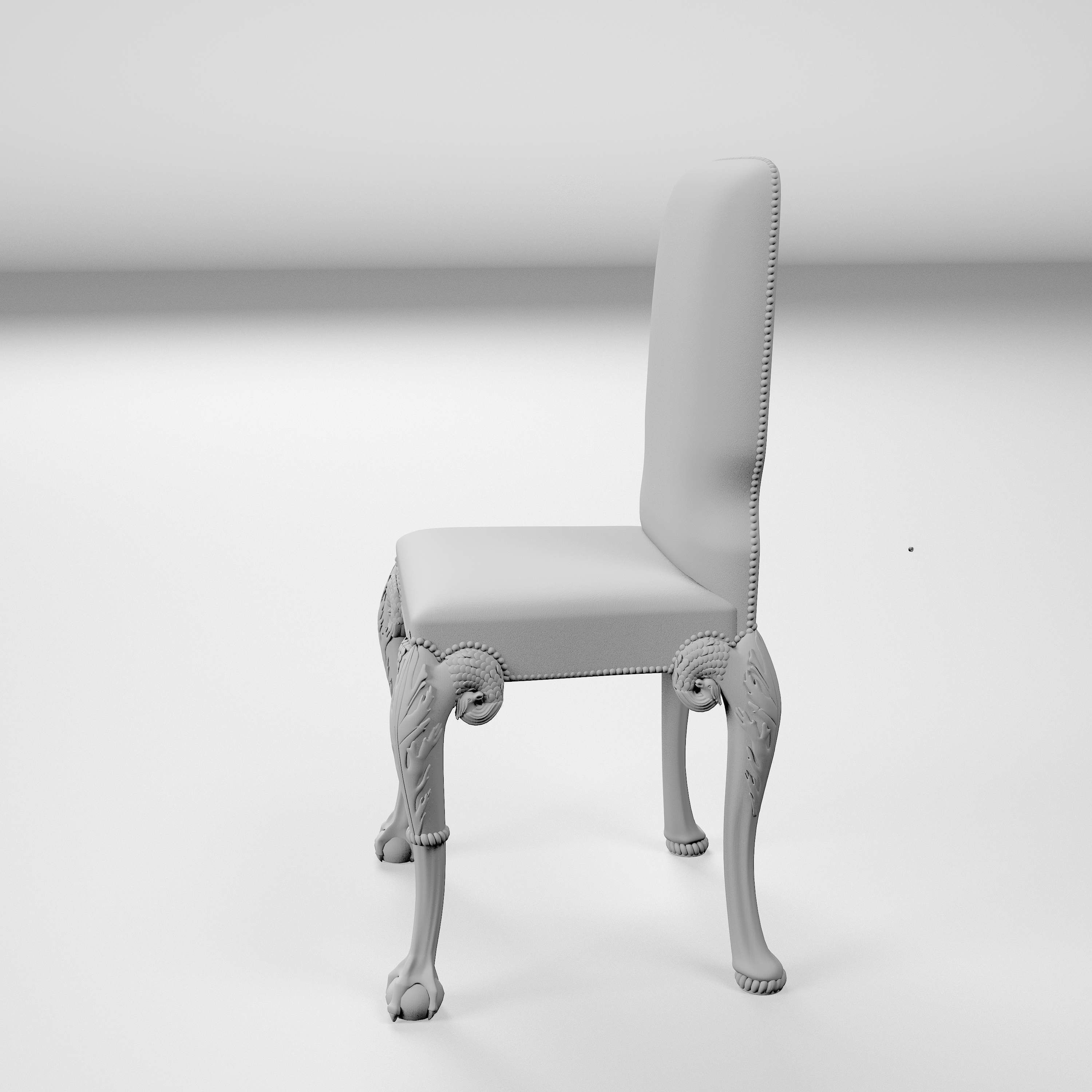 Chelini art tinto noce scuro chair render ready vray 3D model | CGTrader
