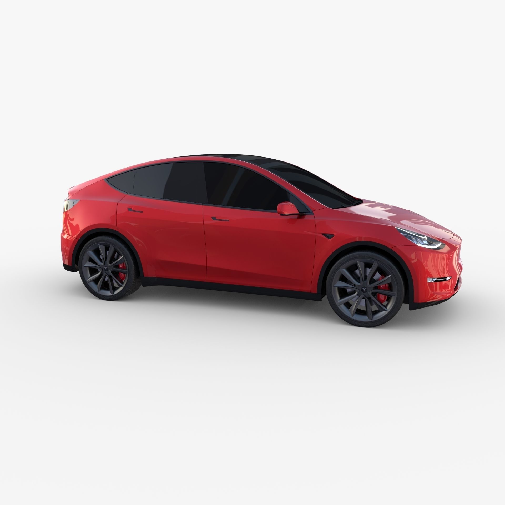 Tesla Model Y Red 3D model | CGTrader
