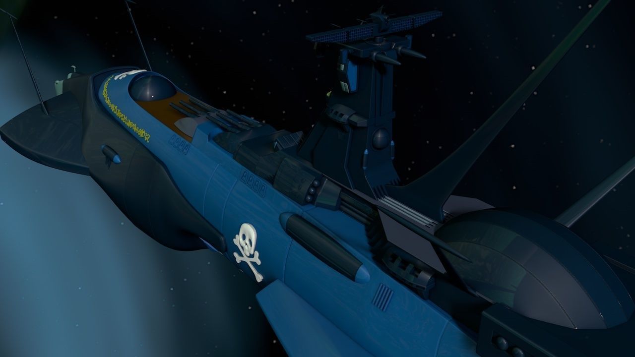 Arcadia Captain Harlock Spaceship 3D model | CGTrader