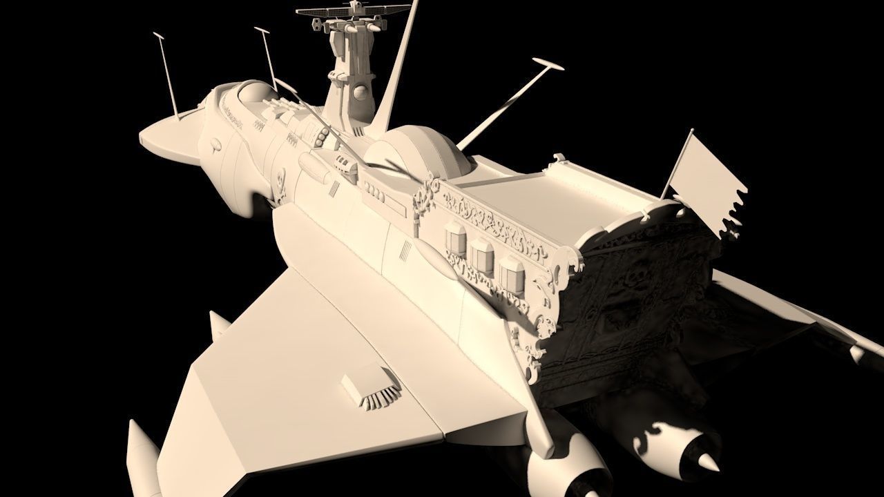 Arcadia Captain Harlock Spaceship 3D model | CGTrader