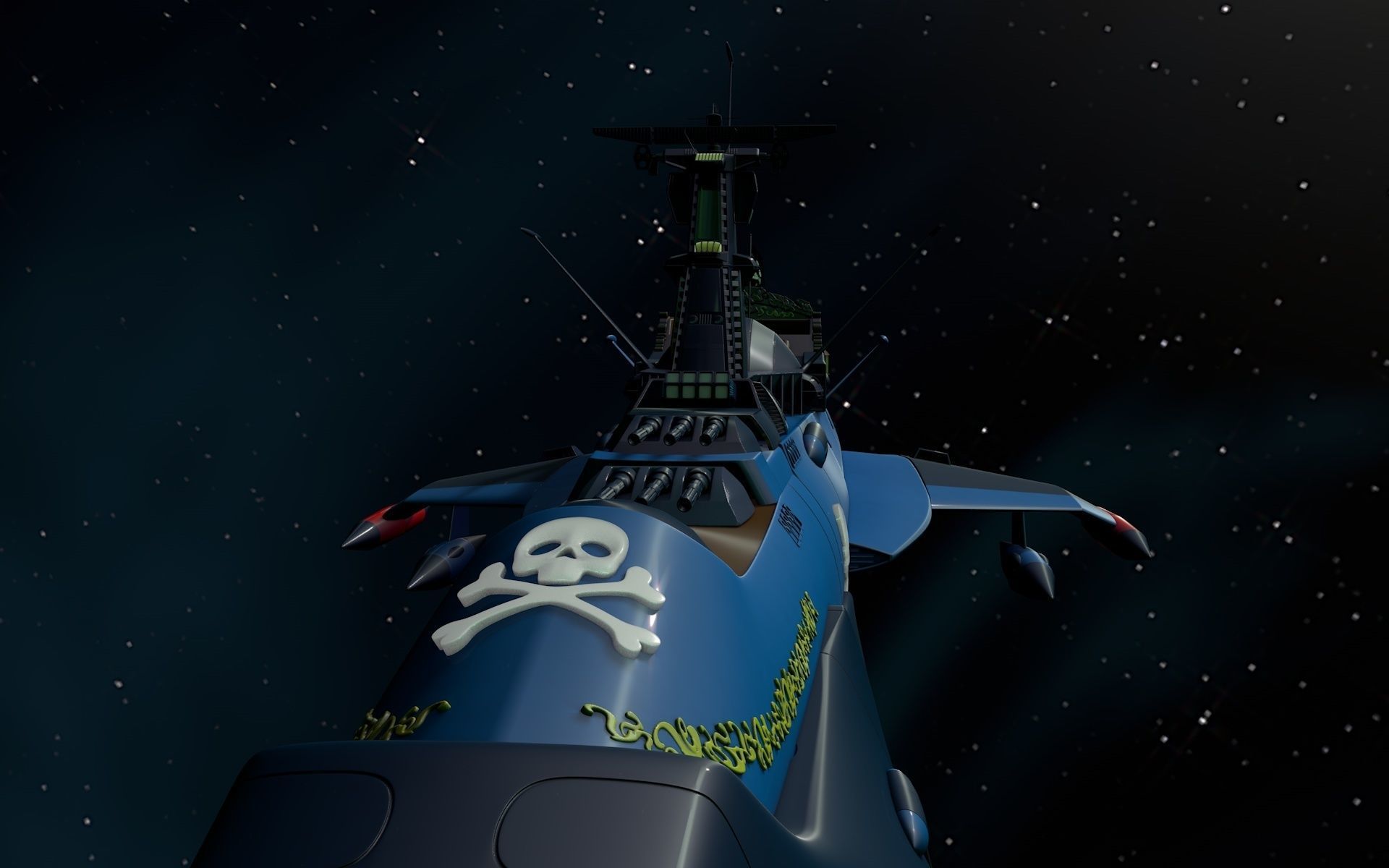 Arcadia Captain Harlock Spaceship 3D model | CGTrader