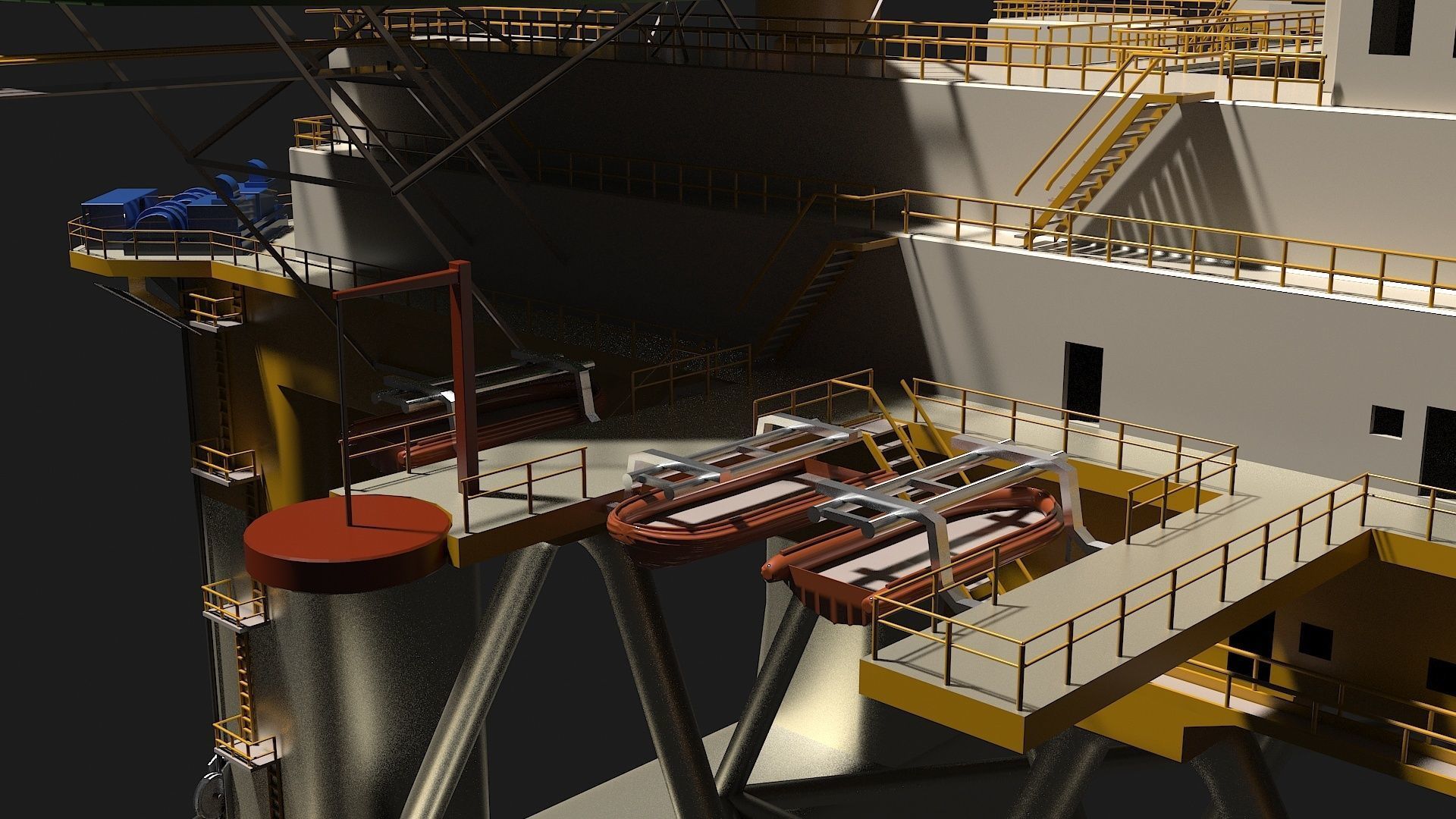 TransOcean Legend Oil Platform 3D model | CGTrader