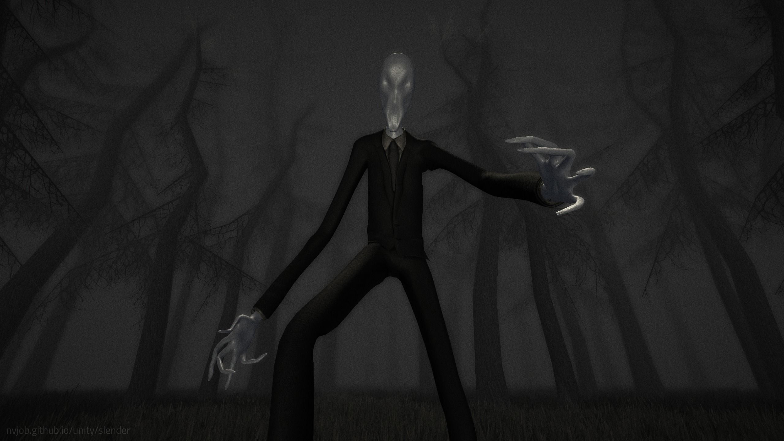 NVJOB Slender free VR / AR / low-poly 3D model rigged | CGTrader
