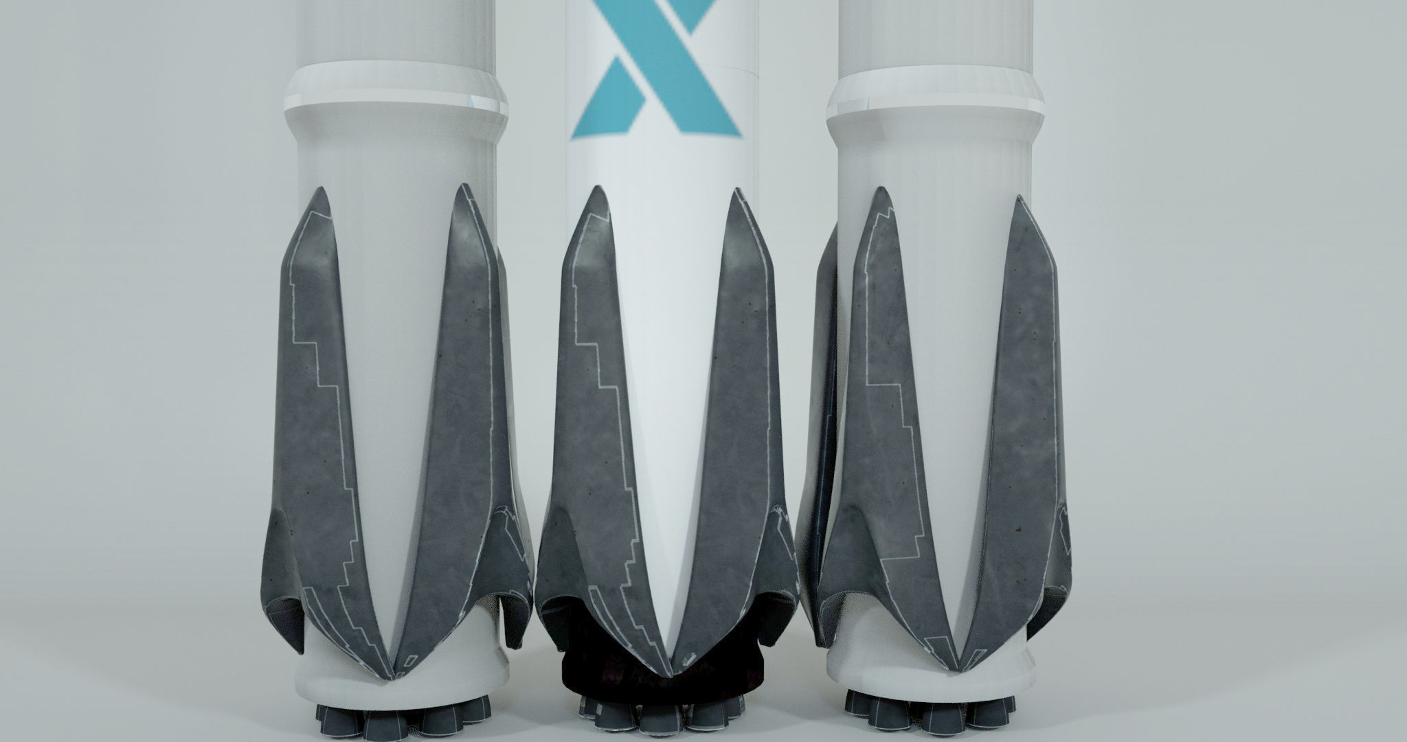 Falcon 9 Heavy LowPoly Model free VR / AR / low-poly 3D model | CGTrader