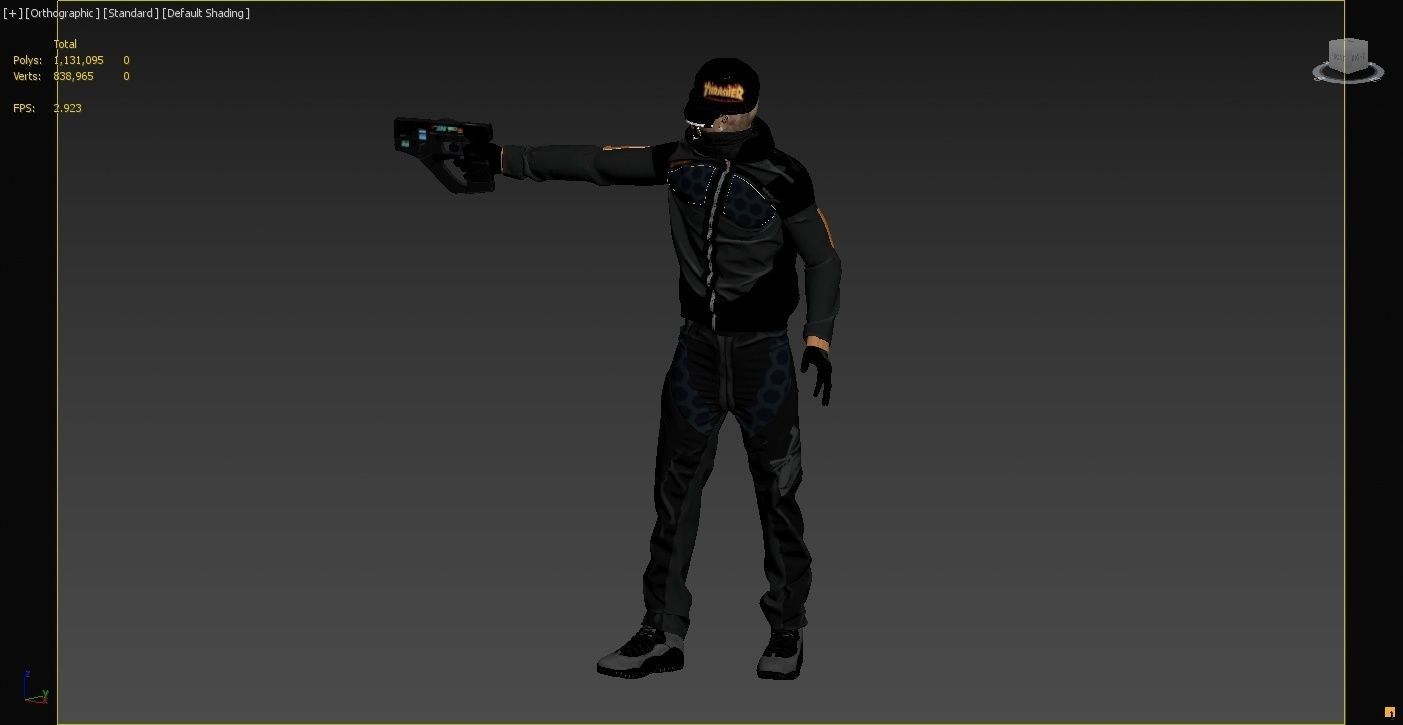 Futuristic cyberpunk assassin character 3D model | CGTrader