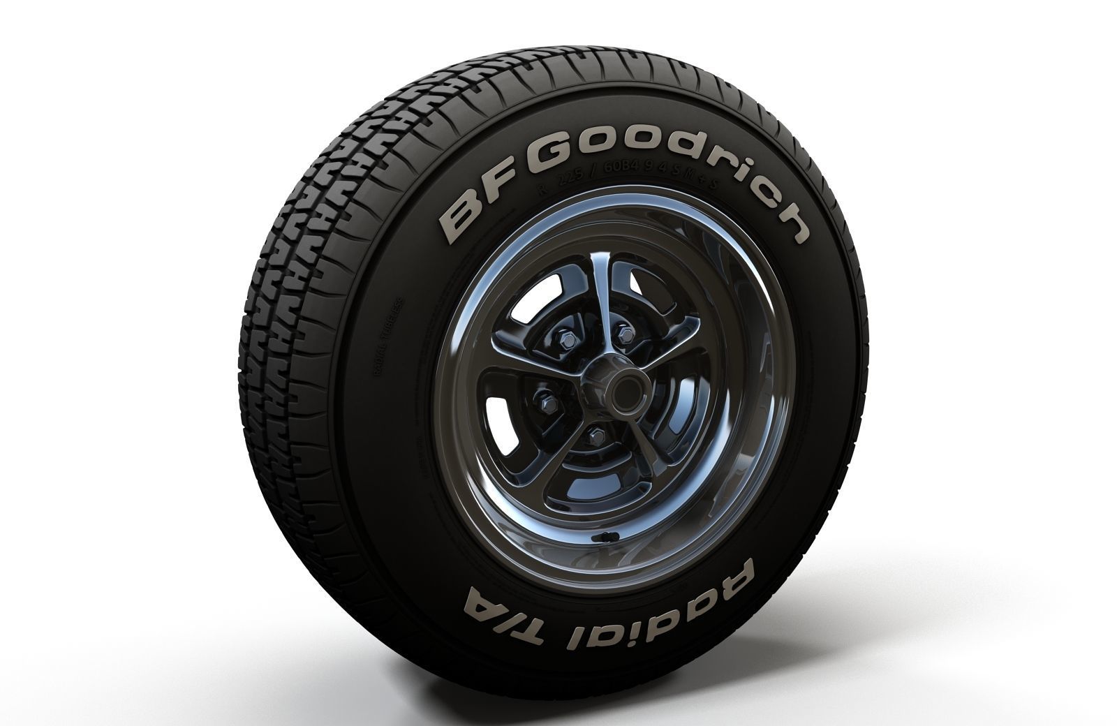 Muscle car wheel 3D model | CGTrader
