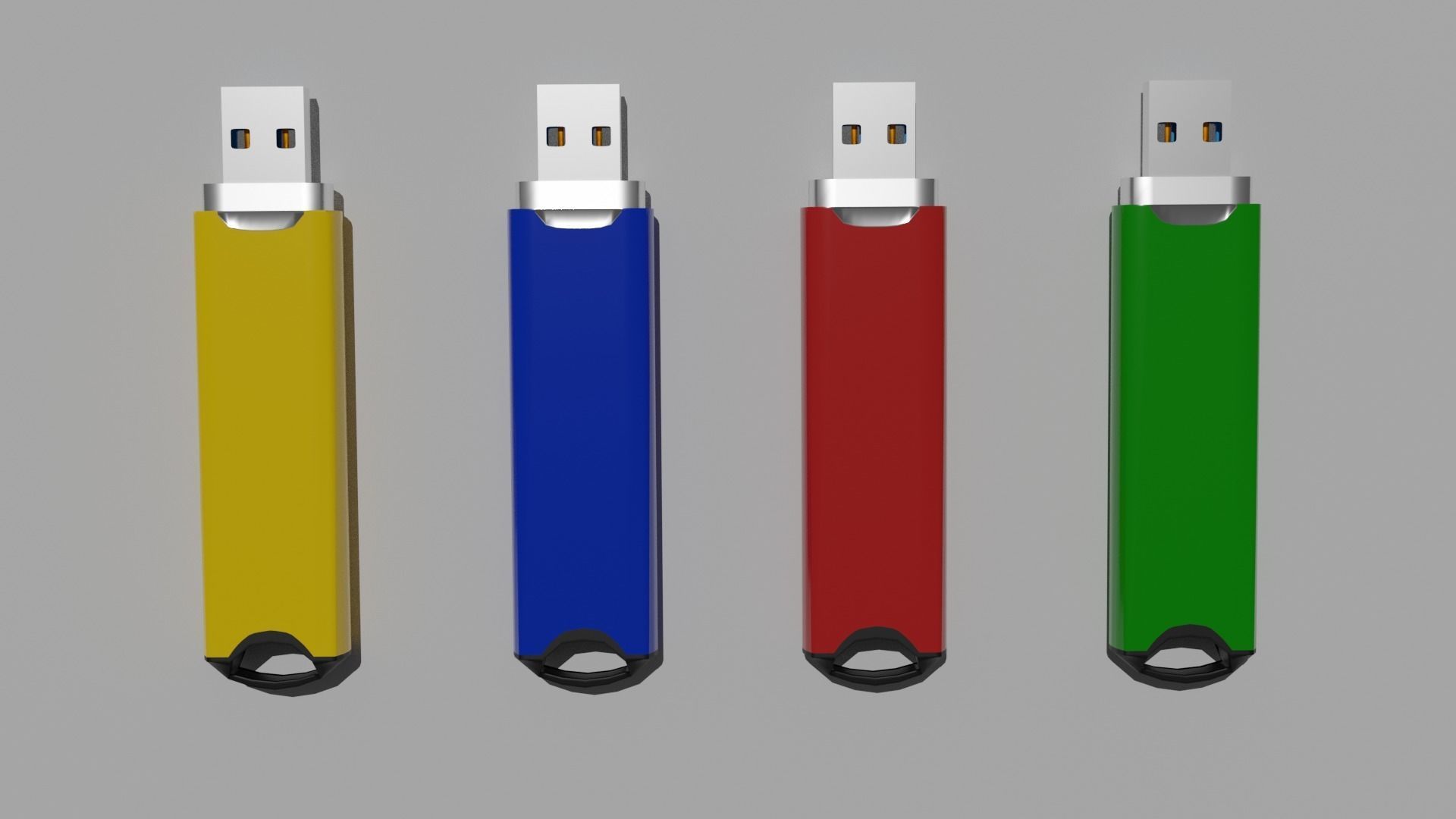 3D model Low Poly USB Set VR / AR / low-poly | CGTrader