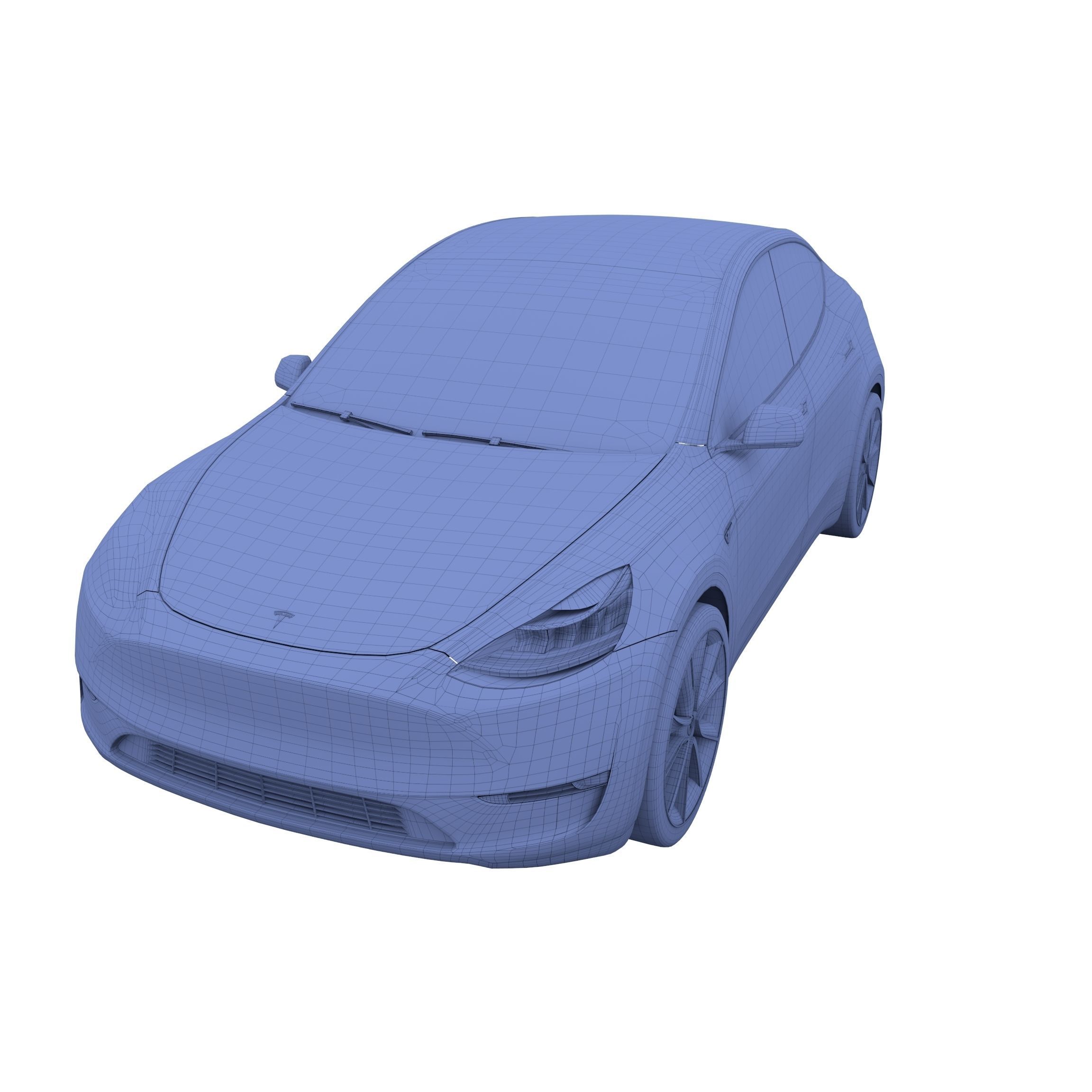 Tesla Model Y White 3D model | CGTrader