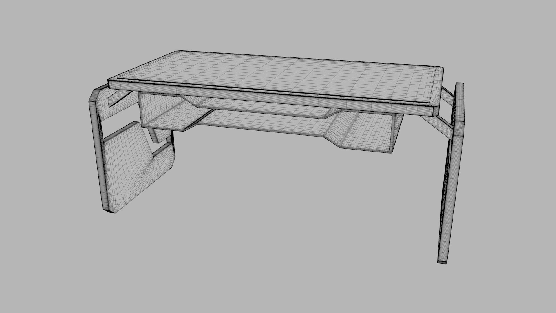 Futuristic office desk 3D model | CGTrader