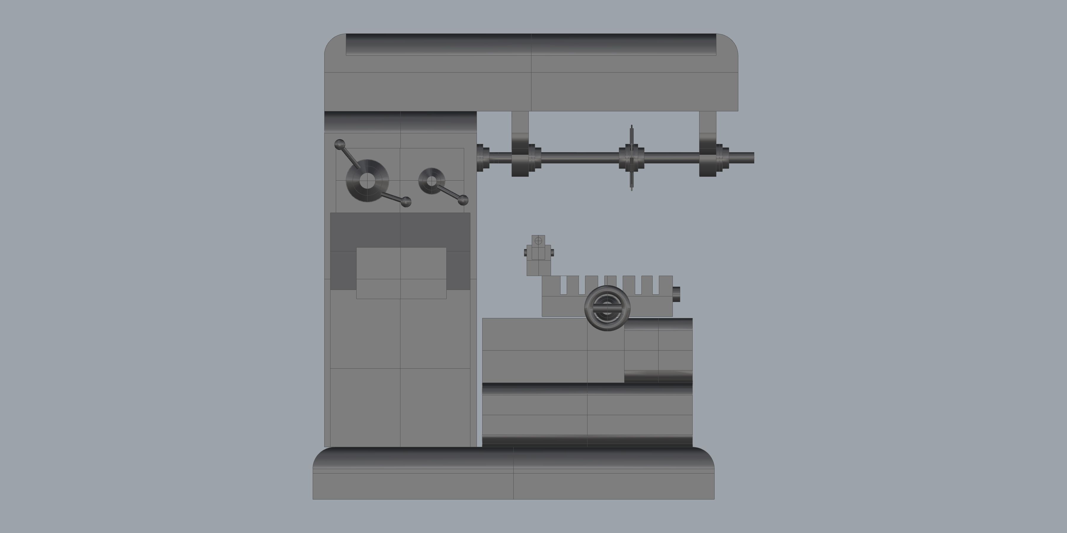 Universal Milling Machine 3D model | CGTrader
