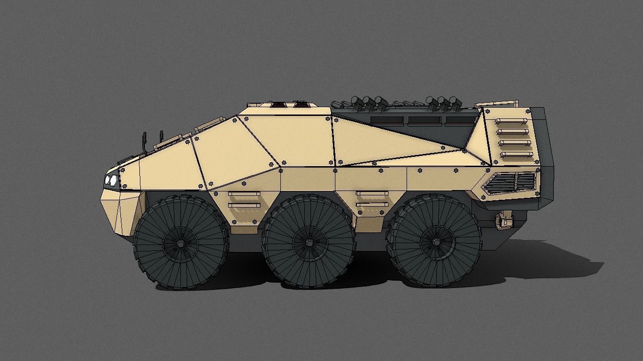 3D model Amphibious APC Lowpoly VR / AR / low-poly | CGTrader