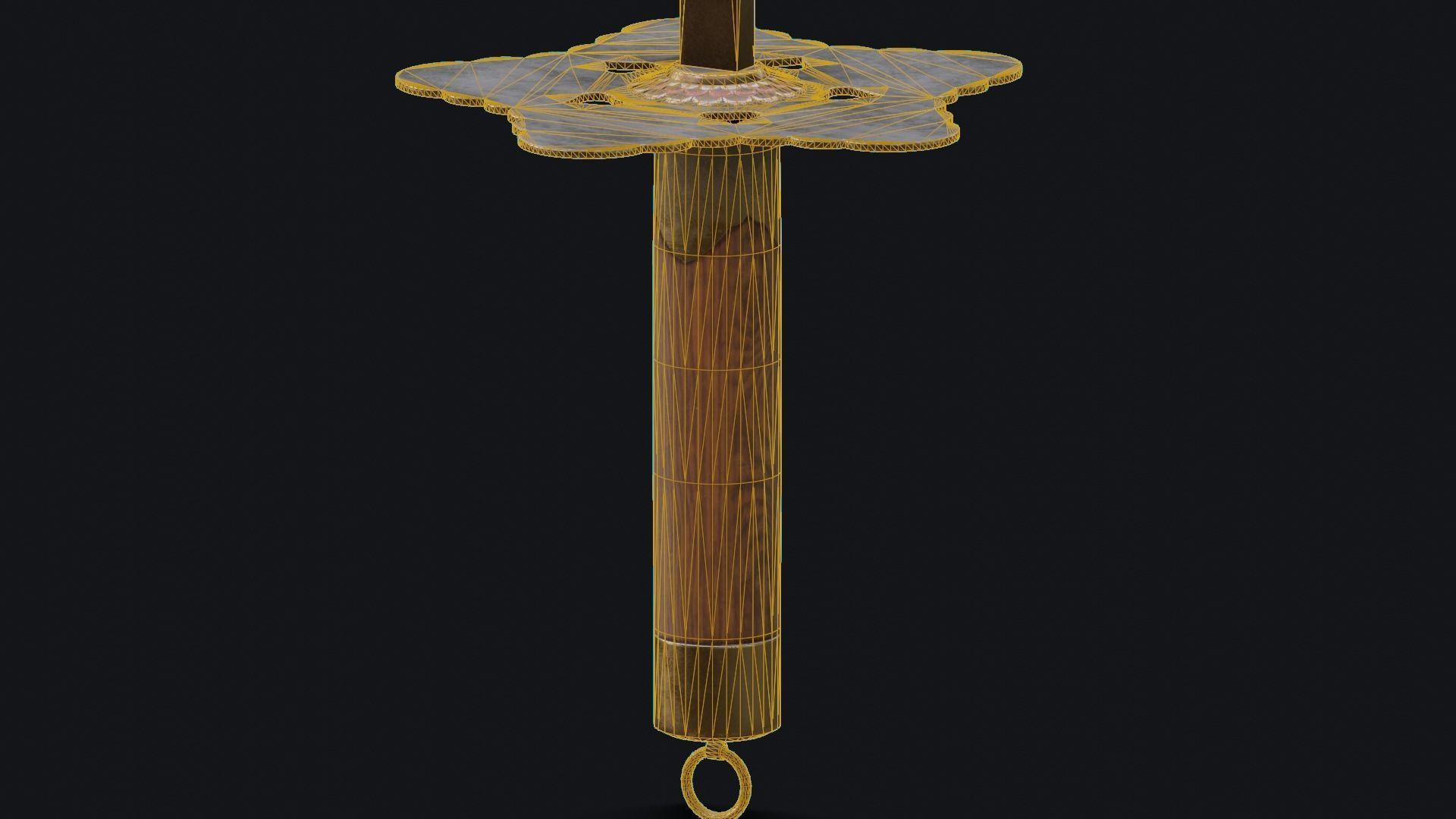 3D model Kagura Suzu traditional Japanese instrument VR / AR / low-poly ...