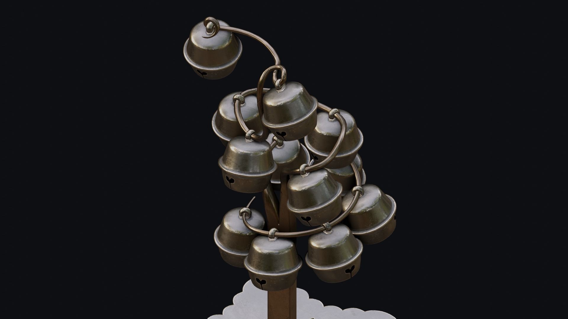 3D model Kagura Suzu traditional Japanese instrument VR / AR / low-poly ...