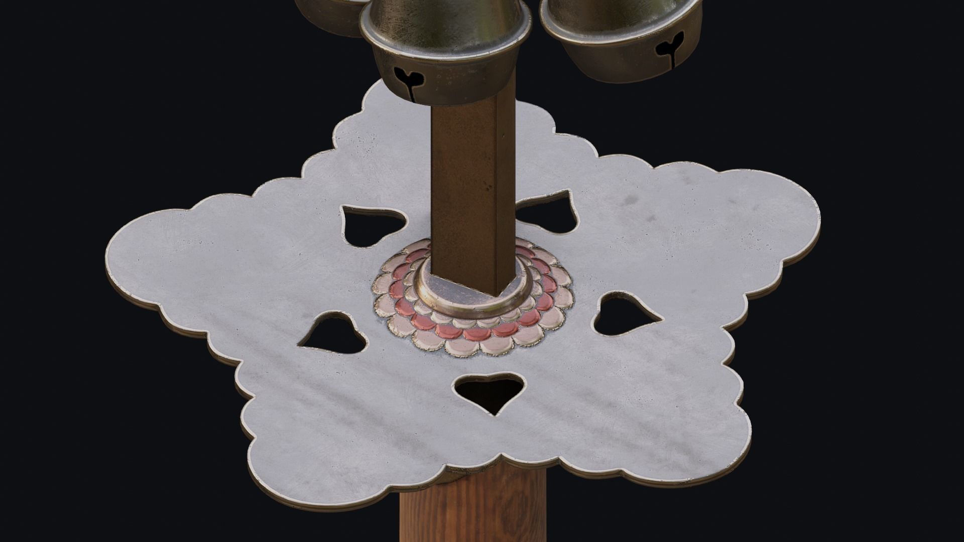 3D model Kagura Suzu traditional Japanese instrument VR / AR / low-poly ...