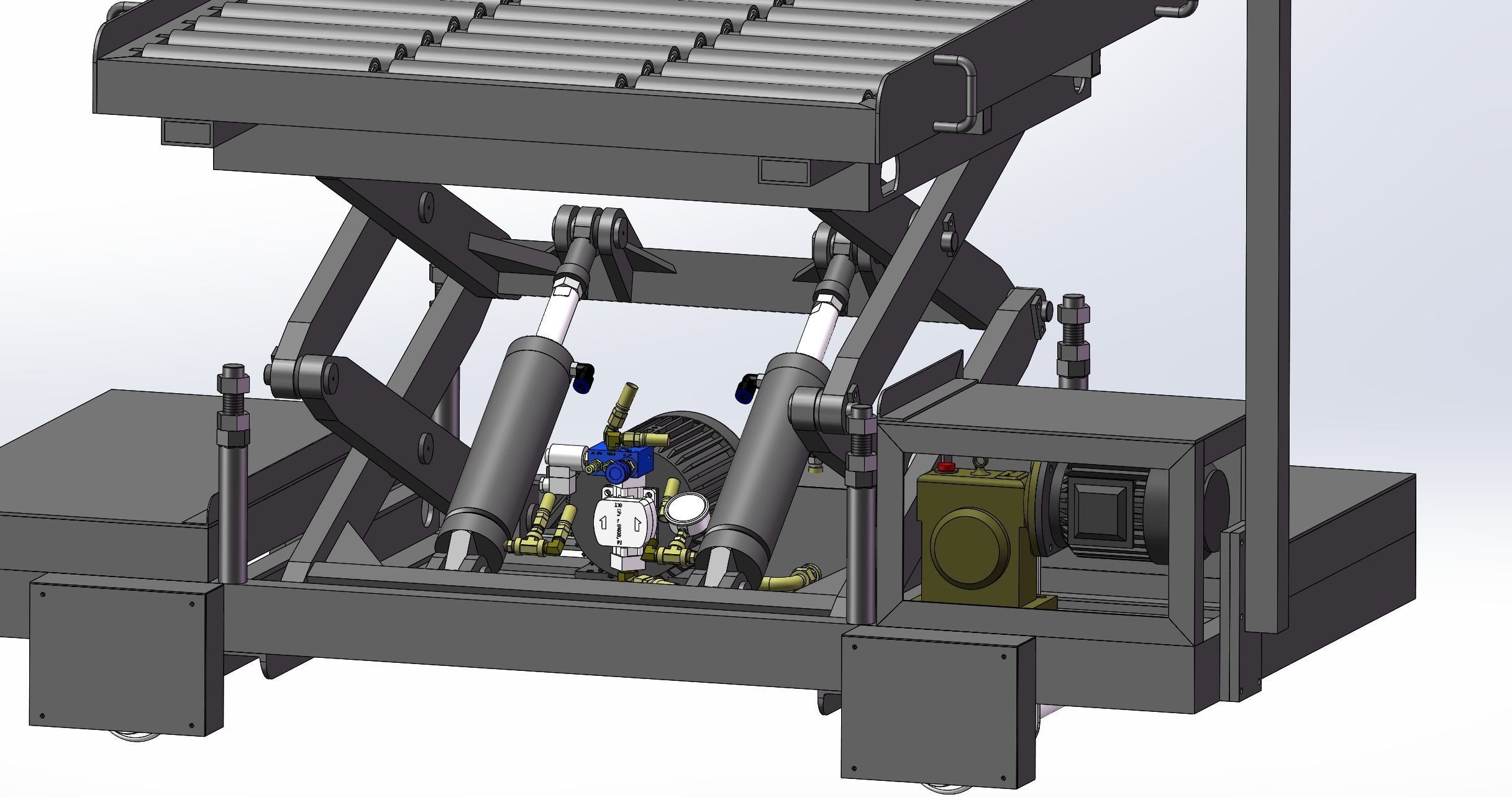 Scissor lifting platform machine Assembly 3D model | CGTrader