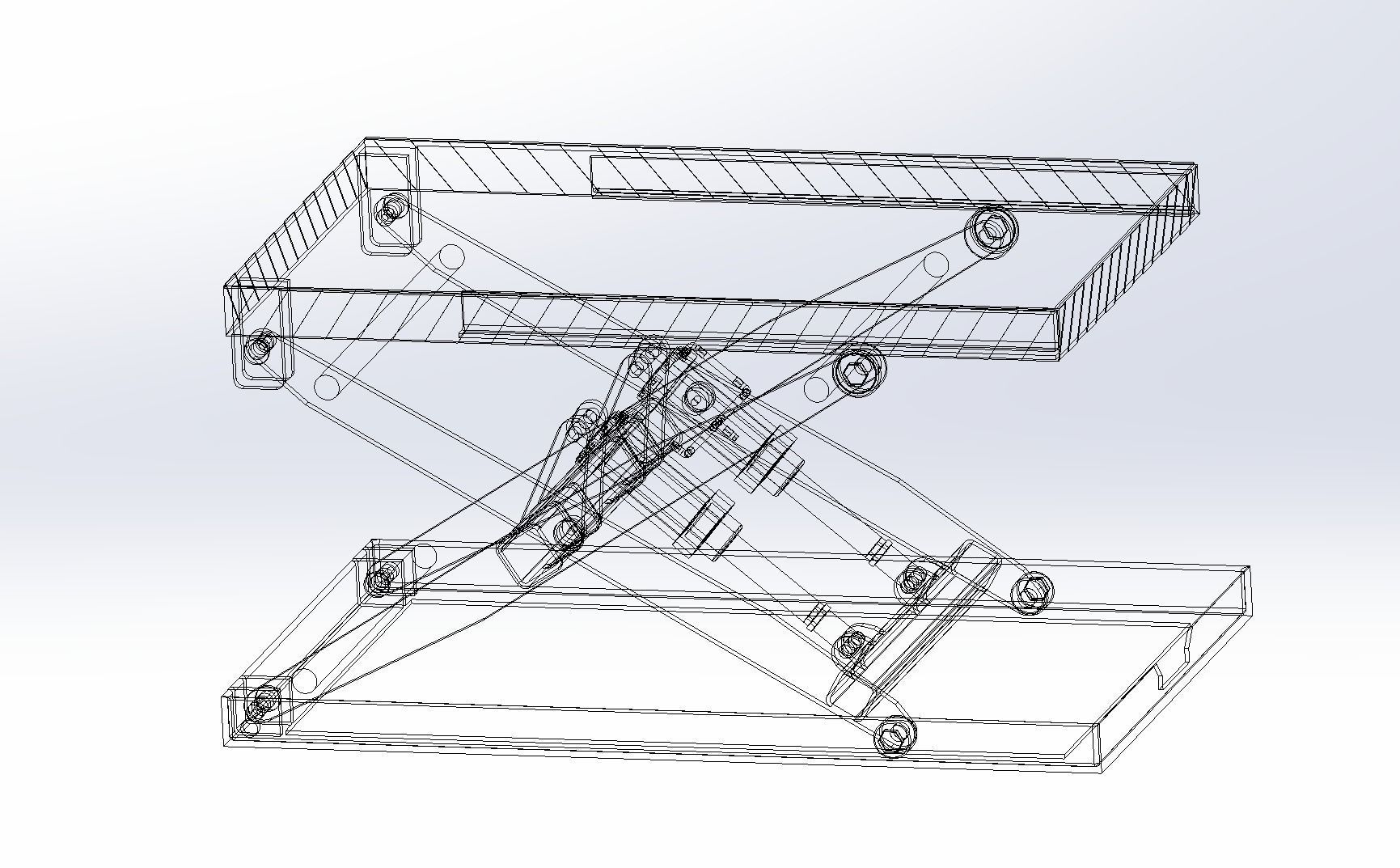 Scissor lifting platform machine Assembly 3D model | CGTrader
