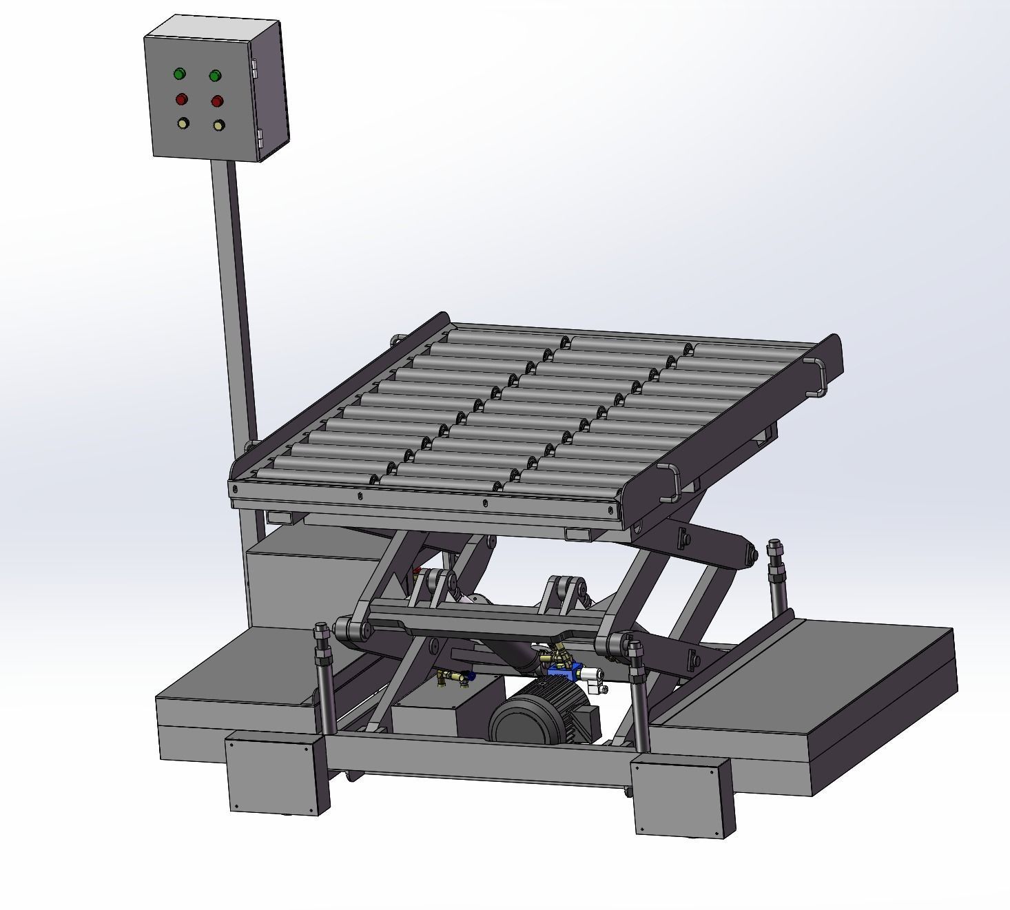 Scissor lifting platform machine Assembly 3D model | CGTrader