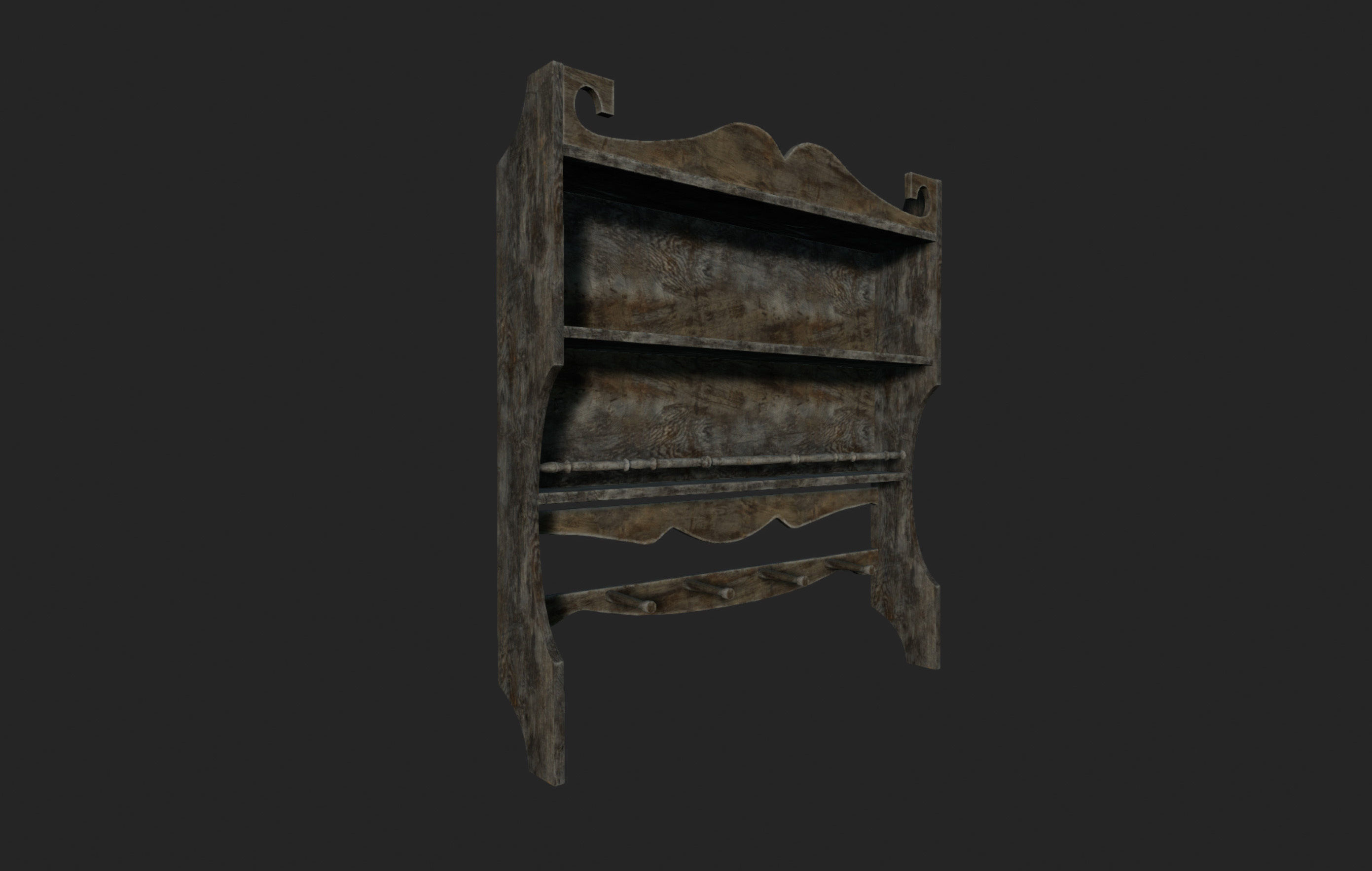 3D model Old Classic Shelf VR / AR / low-poly | CGTrader