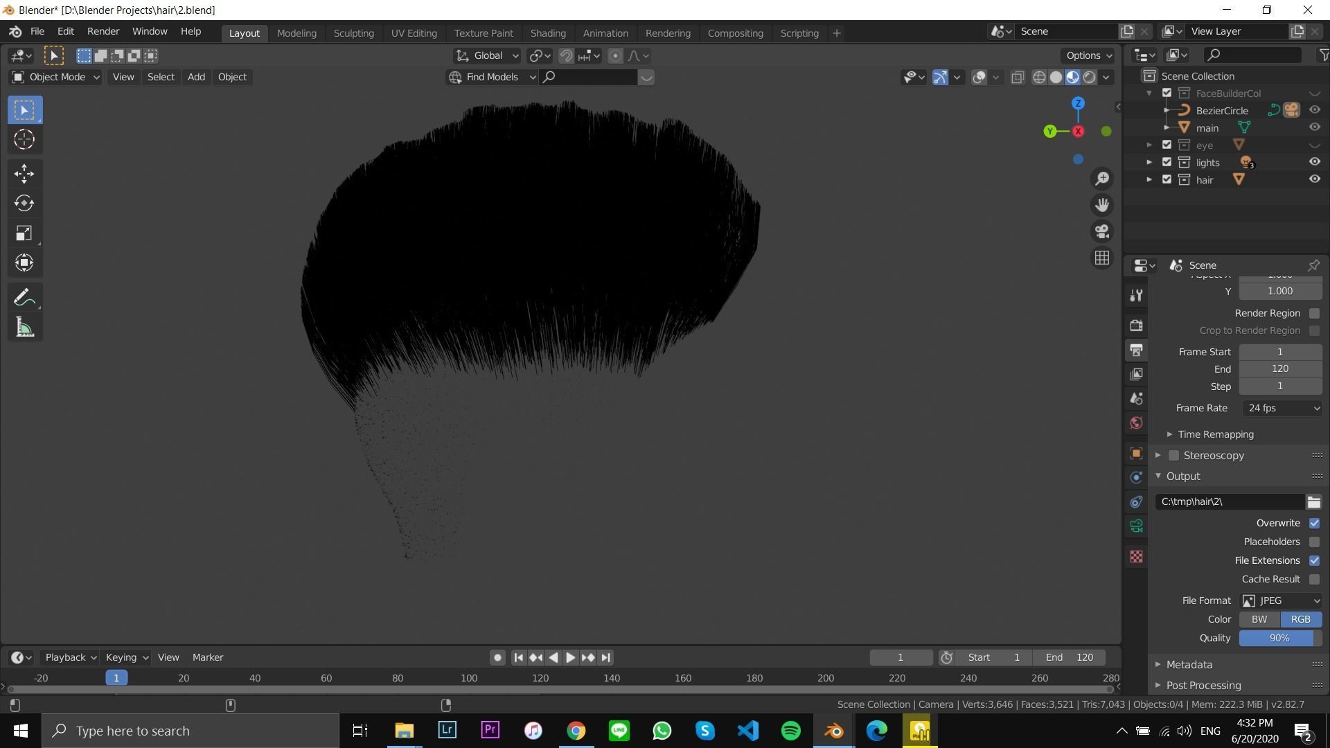 realistic hair model 2 sims - 3D model | CGTrader