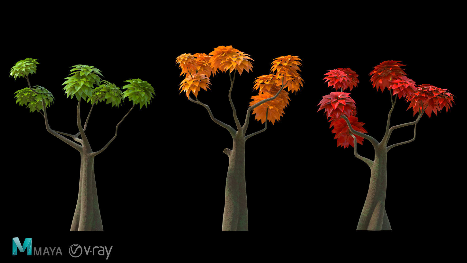 Cartoon jungle tree 3D model | CGTrader